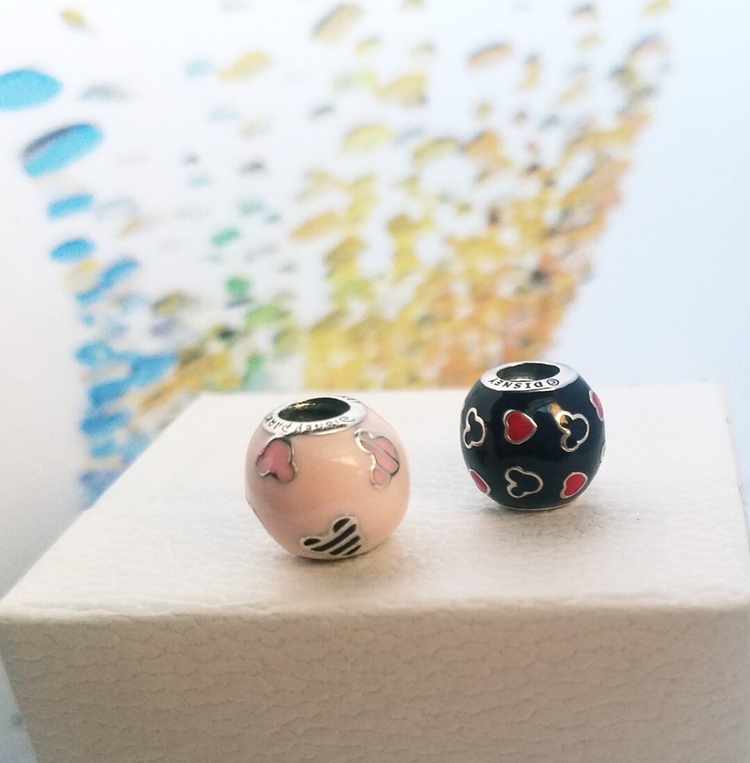 Authentic Pandora Set of 2 NEW Disney Mickey Mouse Hearts - Etsy