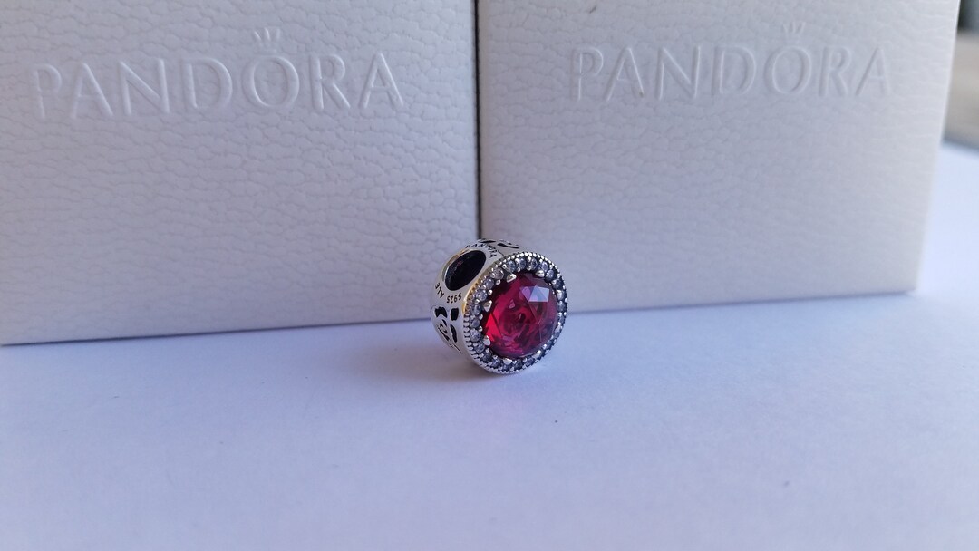 Authentic New Pandora Charm HOT Disney Belle's Radiant Rose Cerise ...