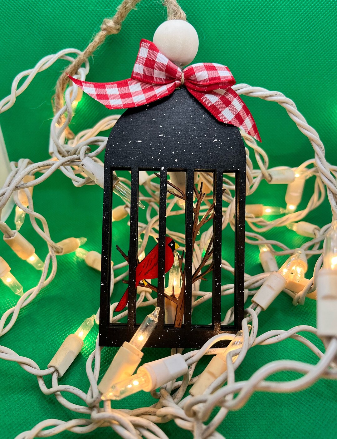 Birdcage With Cardinal Inside 3D Ornament Digital File - Etsy