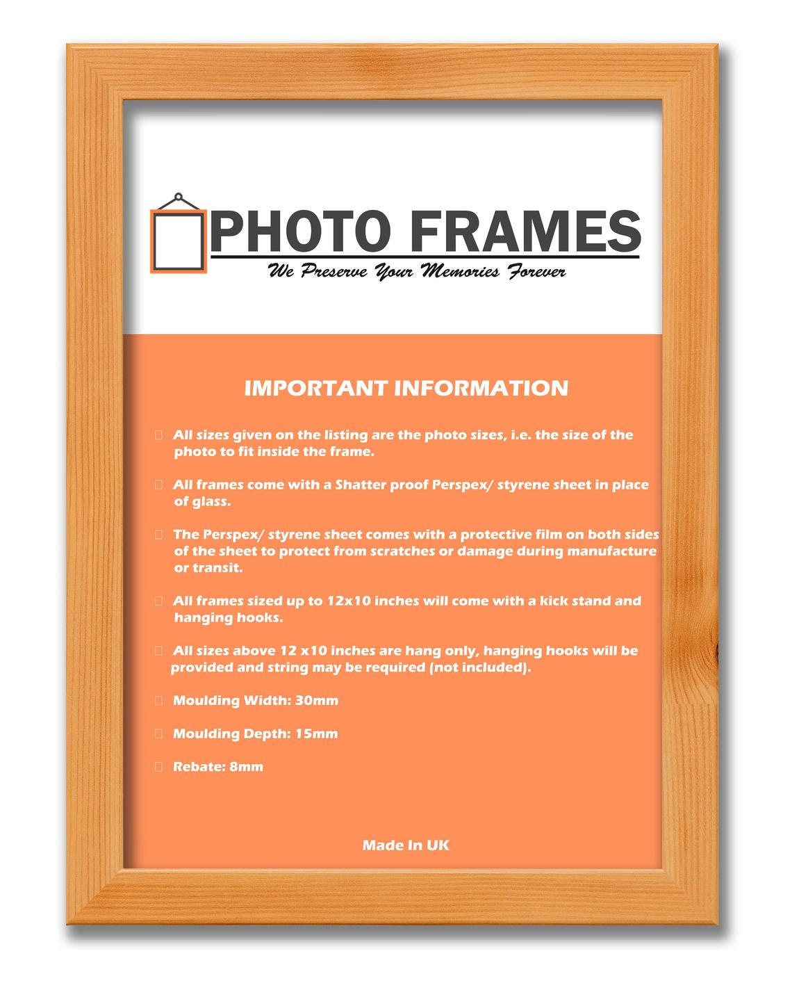 24x16 Inch Picture Photo Frames / 610x406MM Wooden Effect | Etsy