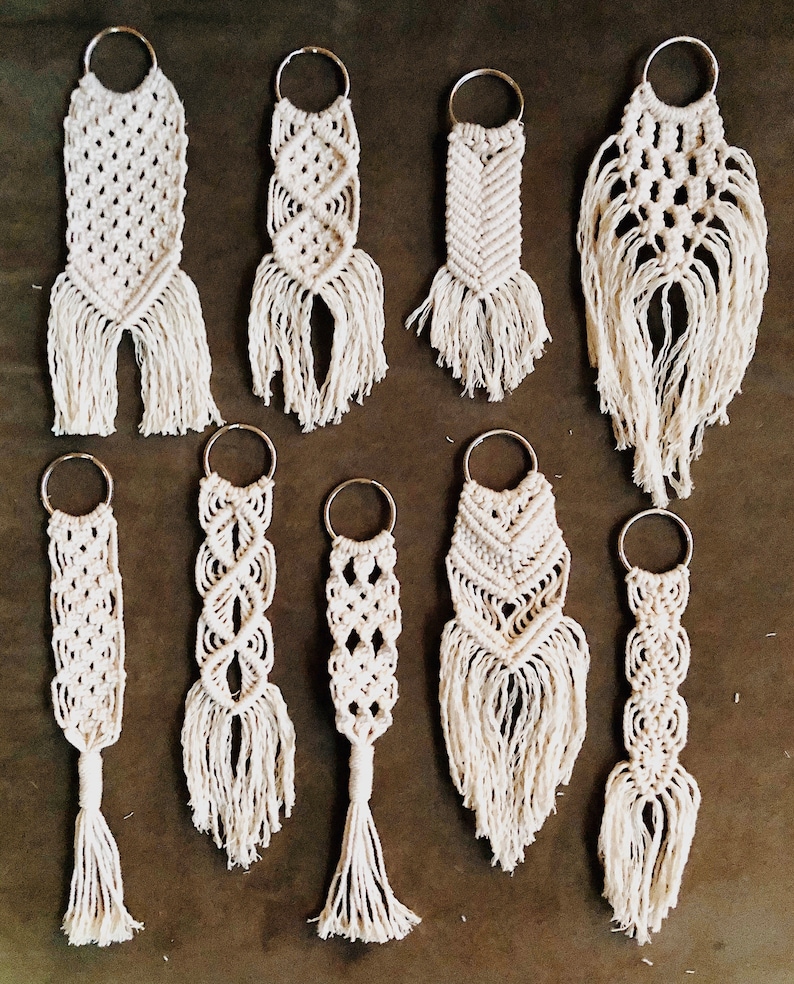 Macrame Keychain - Etsy