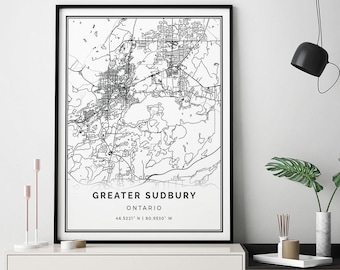 Sudbury Map Print - Etsy UK