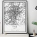 Turin Map Print | Minimalistic Wall Art Poster | City Maps Scandinavian ...