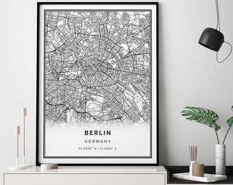 Berlin Metro Map, Transit Map, Subway Map, Subway Poster Art, Berlin ...