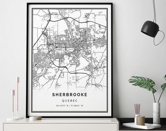 Map of Sherbrooke - Etsy