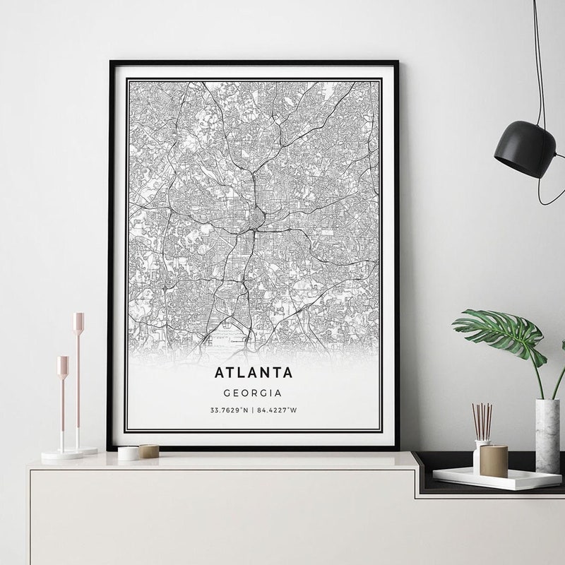 Atlanta Maps - Etsy