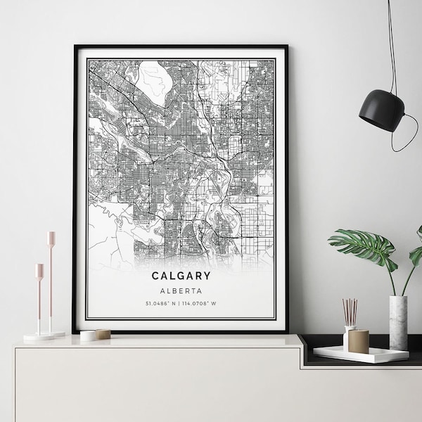 Calgary City Map - Etsy Canada