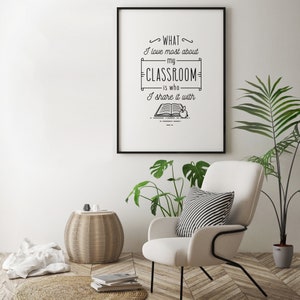 Teacher Classroom Poster Quote Poster What I Love Most About My ...