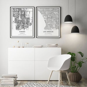 Airdrie Map Print | Minimalistic Wall Art Poster | City Maps ...