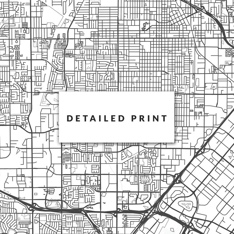 Santa Ana Map Print Minimalistic Wall Art Poster City Maps - Etsy