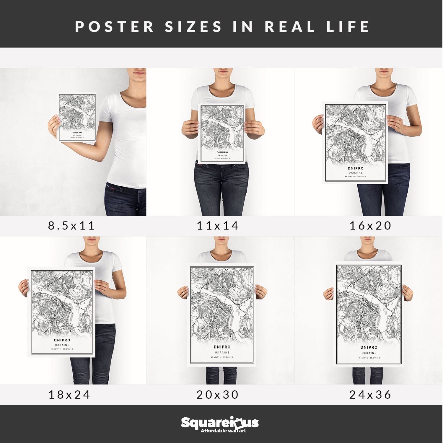 Dnipro Map Print Minimalistic Wall Art Poster City Maps - Etsy