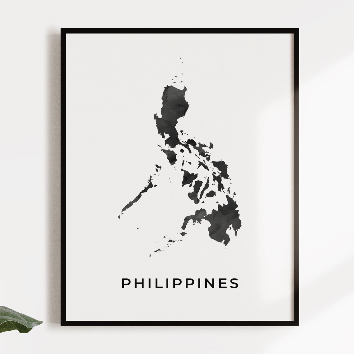 Philippines Map Art Poster Black and White Wall Art Print of | Etsy