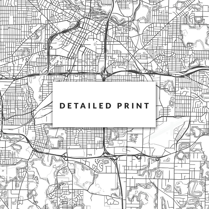 Akron Map Print Minimalistic Wall Art Poster City Maps - Etsy