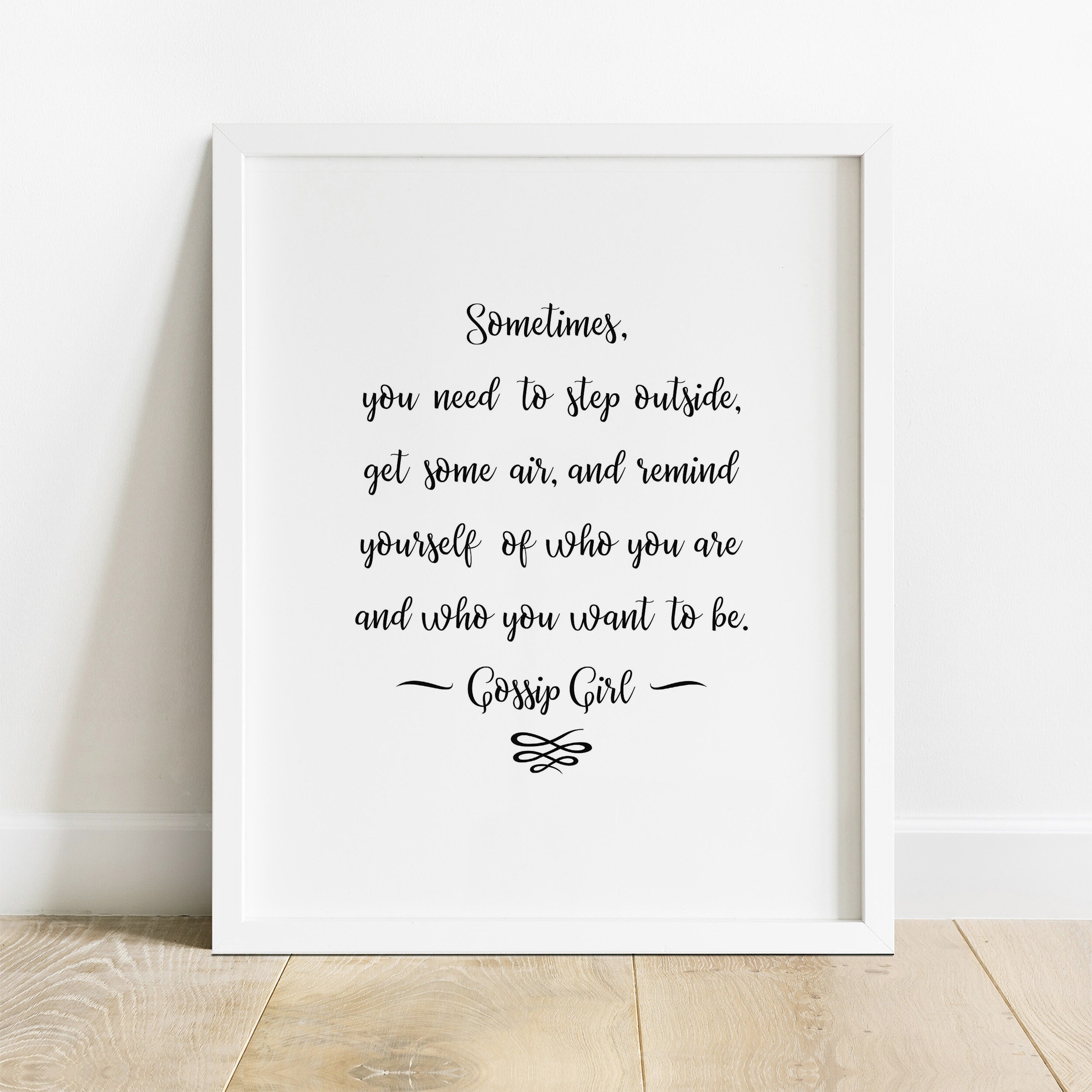 Sometimes You Need to Step Outside Girl Quote Girl Print - Etsy
