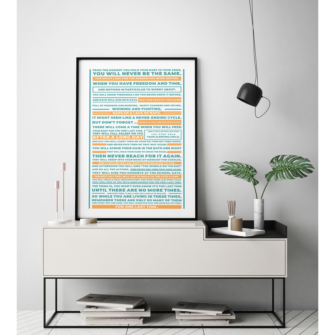 The Last Time Poem Print Printable Baby Shower Mothers Day | Etsy