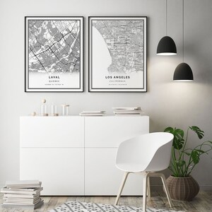 Laval Map Print | Minimalistic Wall Art Poster | City Maps Scandinavian ...
