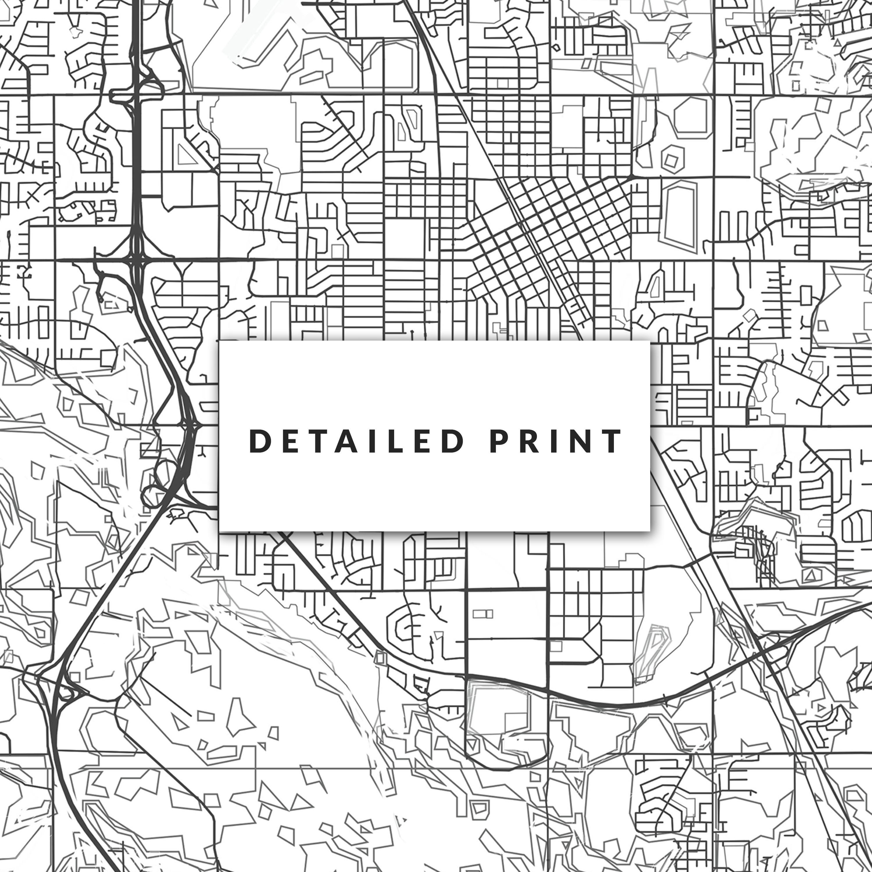 Norman Map Print Minimalistic Wall Art Poster City Maps - Etsy