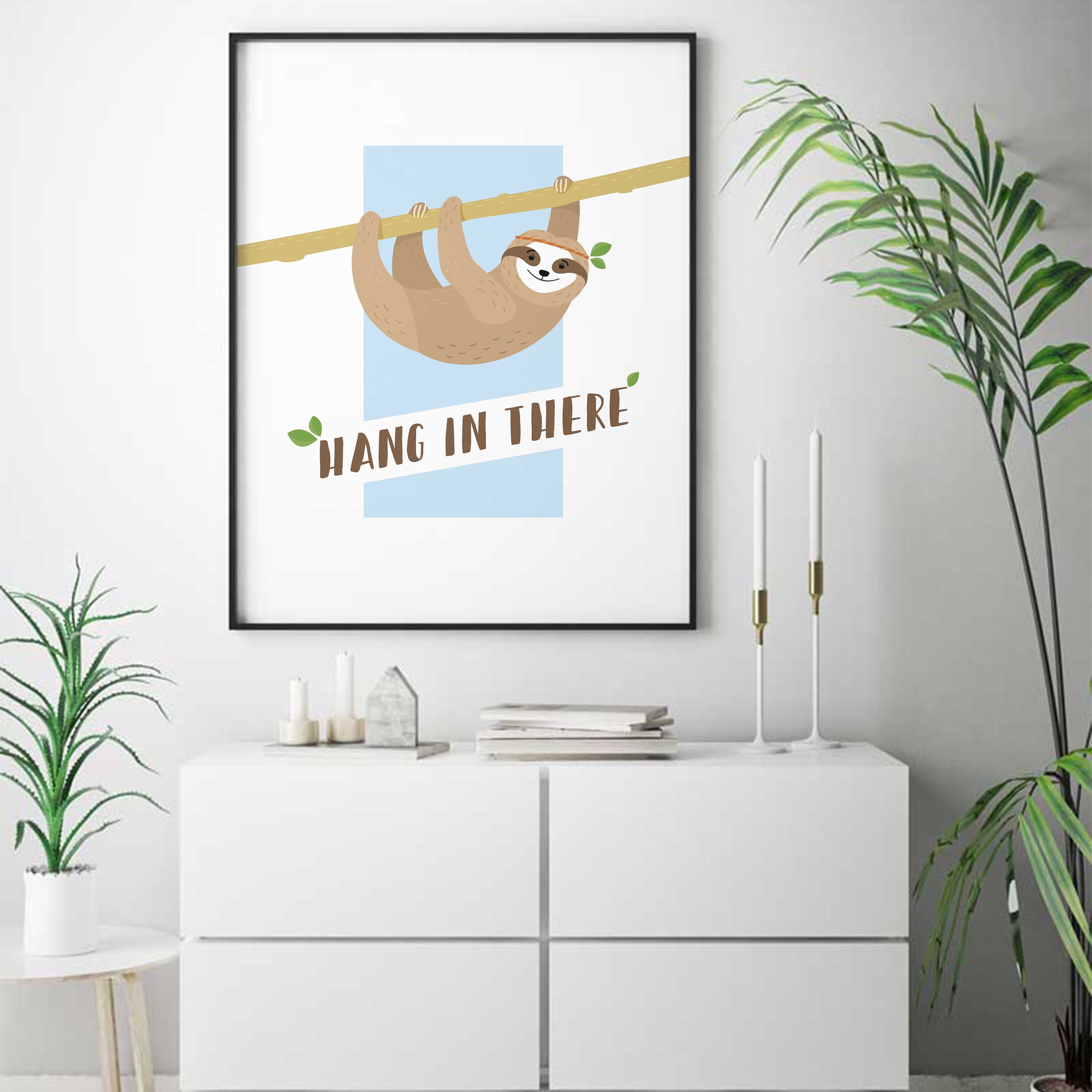Sloth Poster Wall Decor Poster Wall Decor Sloth Wall Decor - Etsy