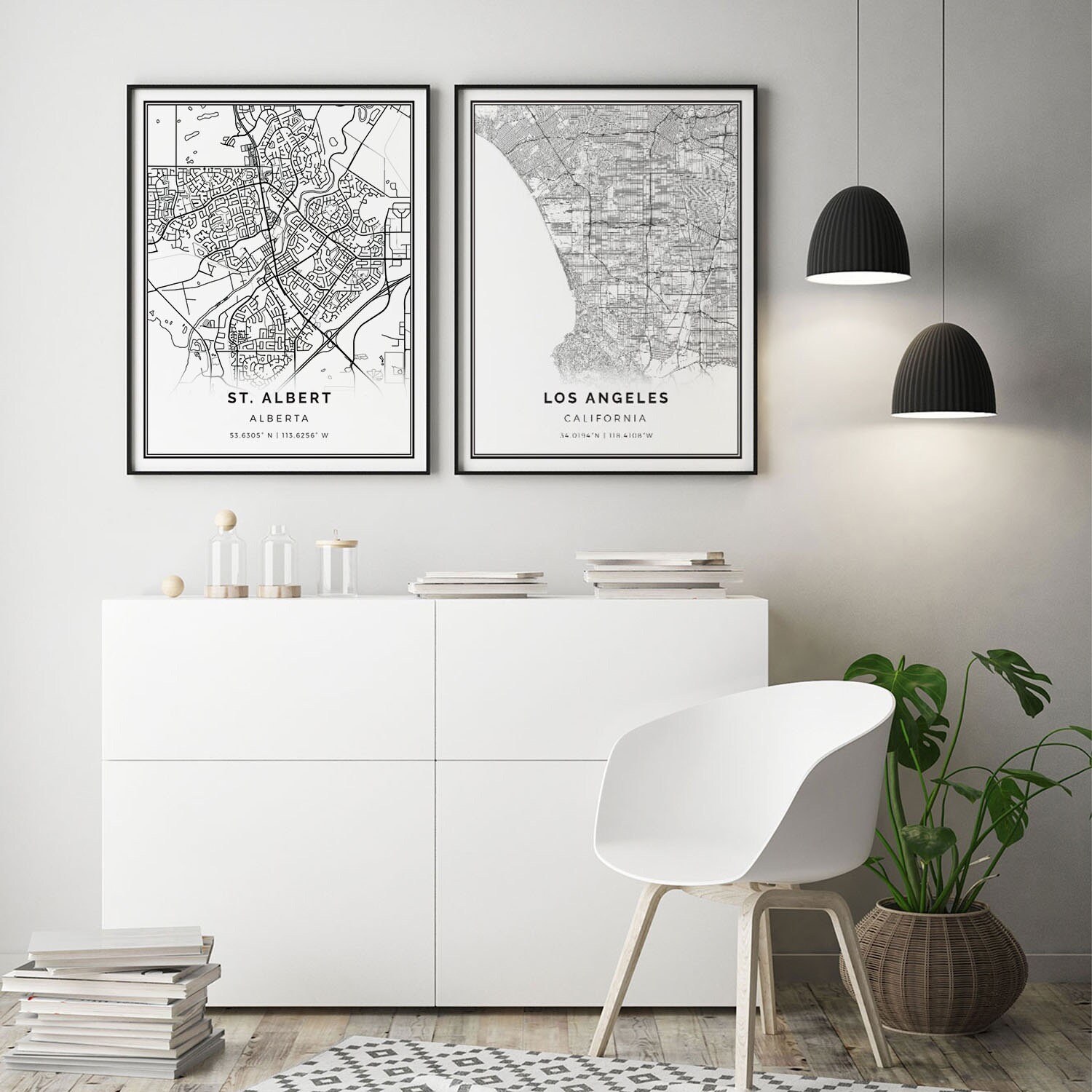 St. Albert Map Print Minimalistic Wall Art Poster City - Etsy