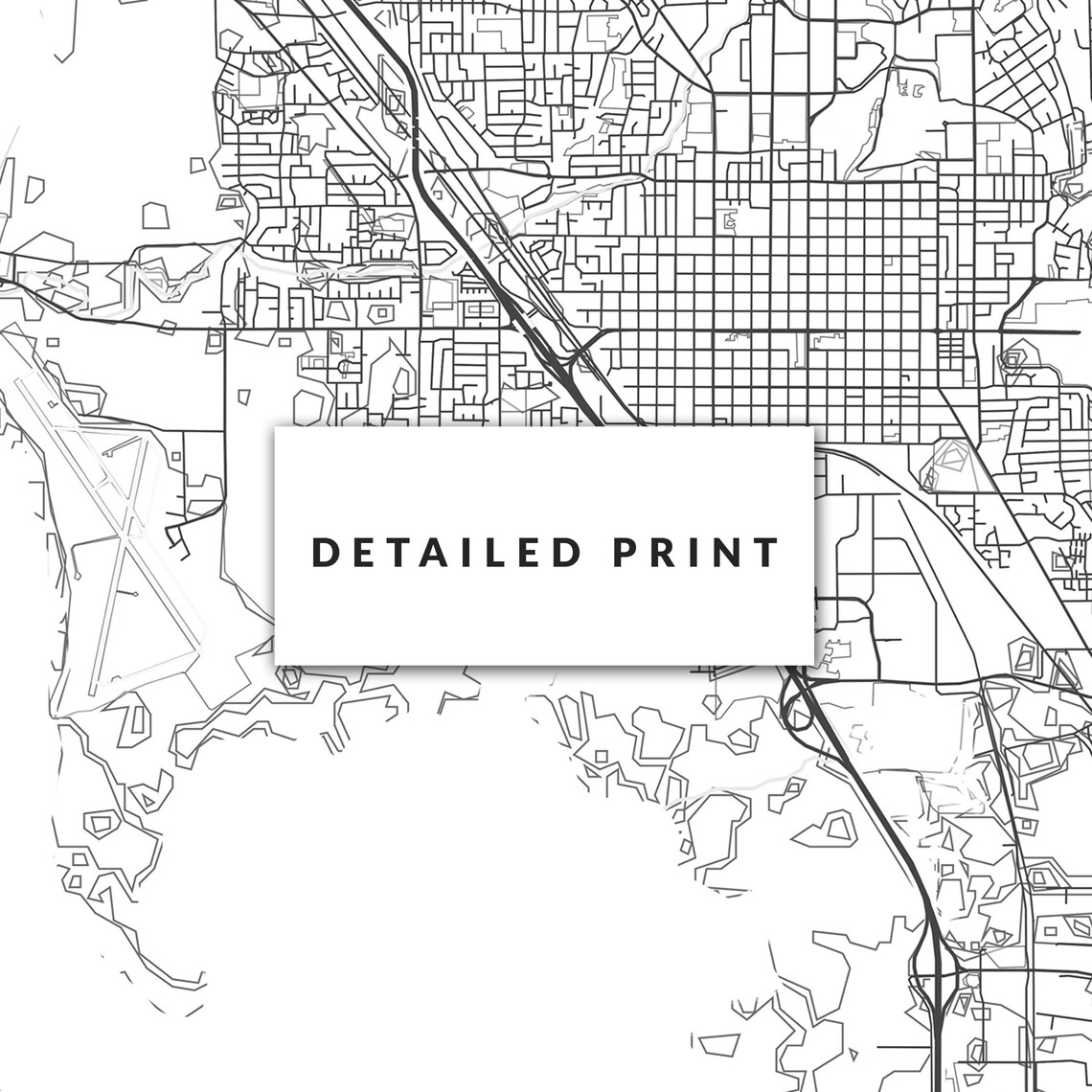 Provo Map Print Minimalistic Wall Art Poster City Maps | Etsy