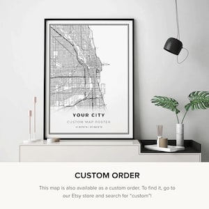 Elgin Map Print | Minimalistic Wall Art Poster | City Maps Scandinavian ...