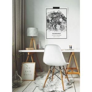 Edinburgh Map Print | Minimalistic Wall Art Poster | City Maps ...