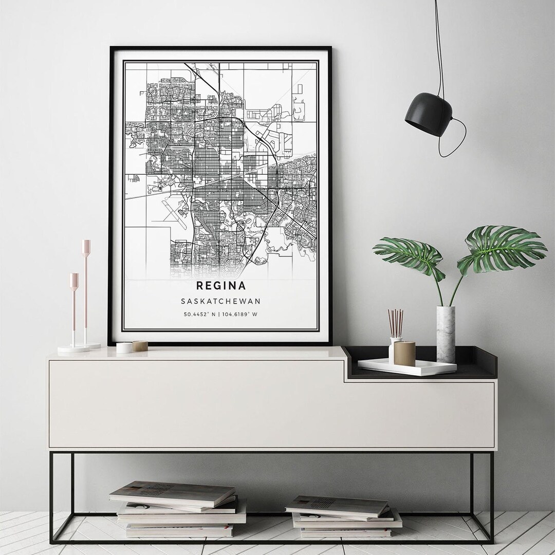 Regina Map Print | Minimalistic Wall Art Poster | City Maps ...