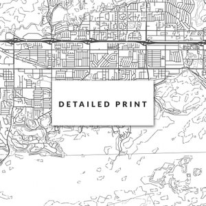 Simi Valley Map Print | Minimalistic Wall Art Poster | City Maps ...