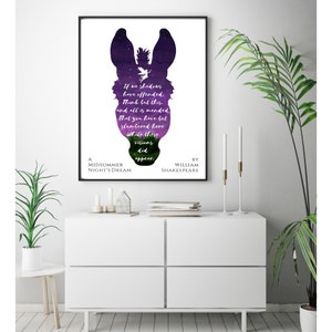 A Midsummer Night's Dream Print! William Shakespeare Inspired Poster ...