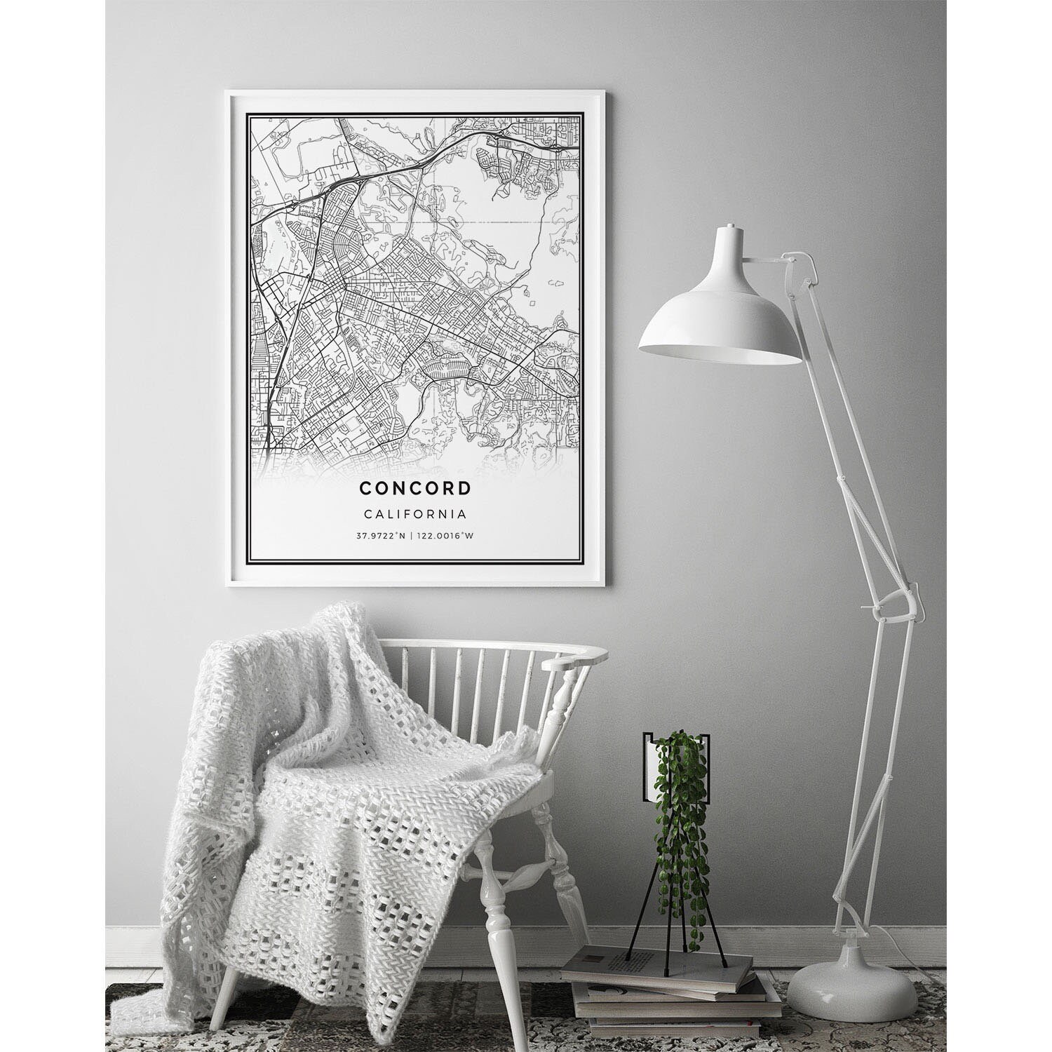 Concord Map Print Minimalistic Wall Art Poster City Maps - Etsy