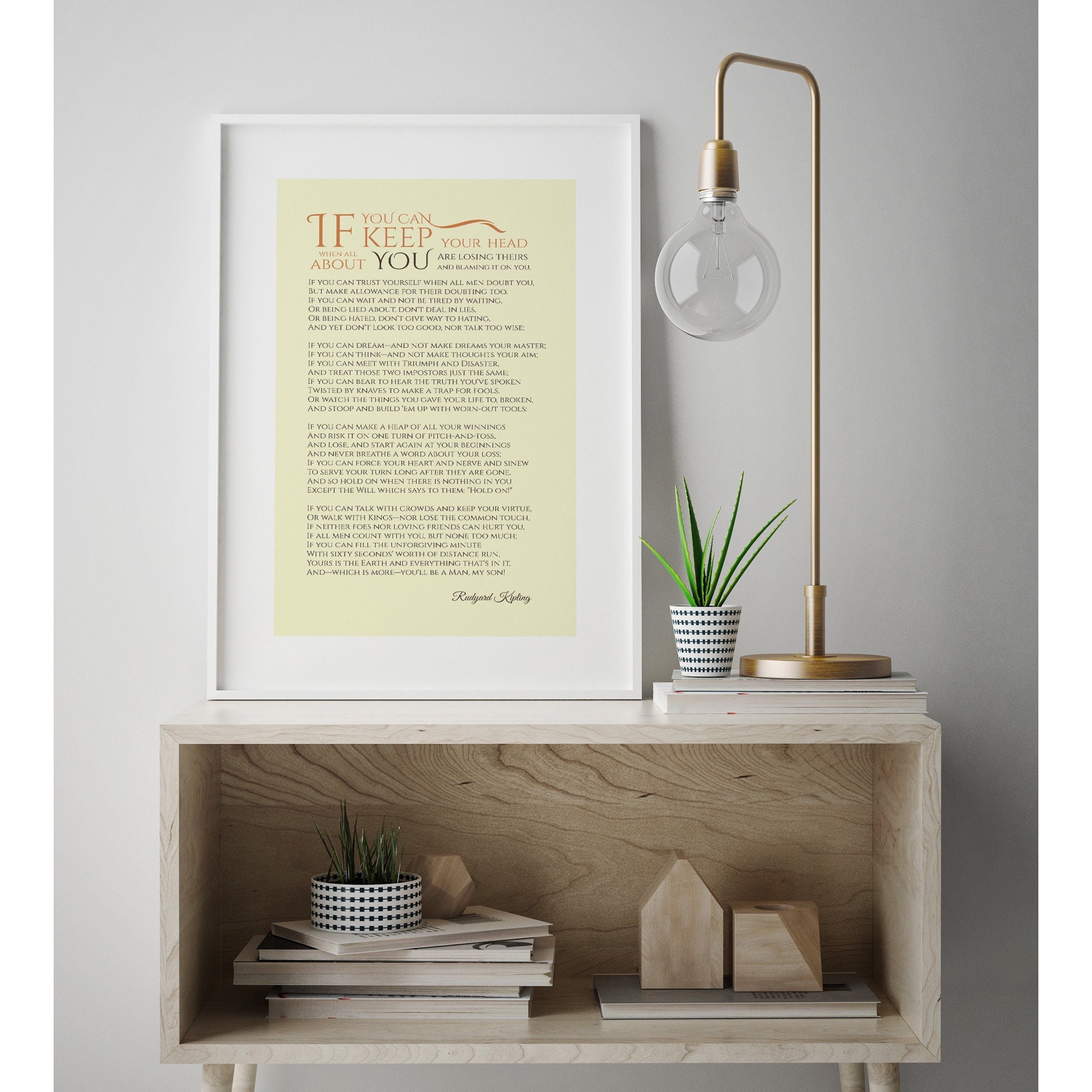 IF Rudyard Kipling Poem Print You'll Be A Man If Poster - Etsy