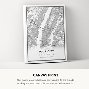 Airdrie Map Print Minimalistic Wall Art Poster City Maps Scandinavian ...