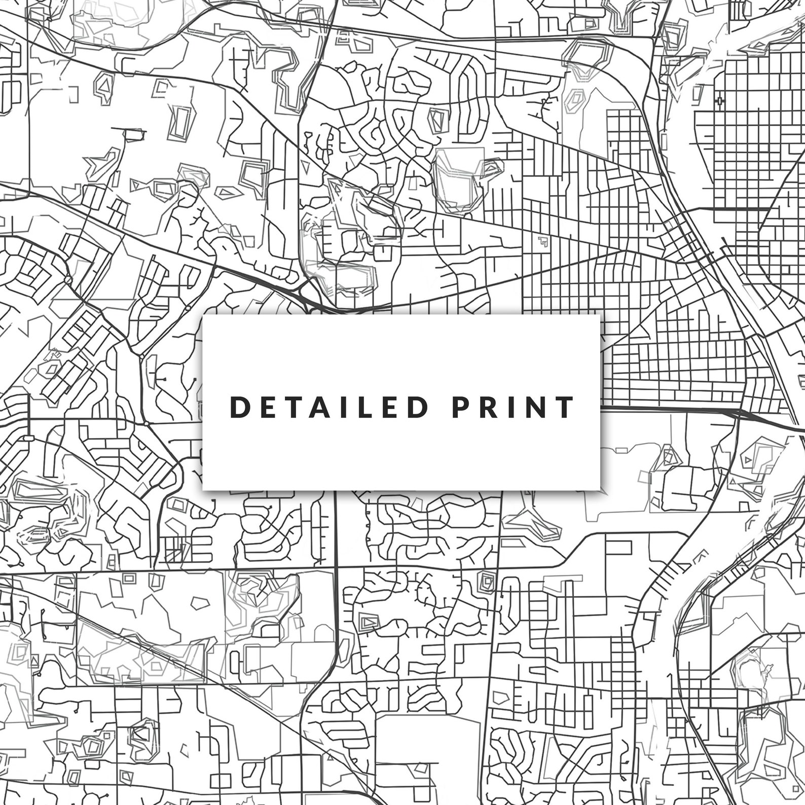 Elgin Map Print Minimalistic Wall Art Poster City Maps | Etsy