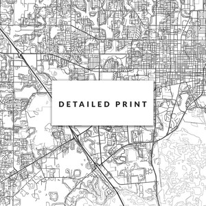 Gainesville Map Print | Minimalistic Wall Art Poster | City Maps ...