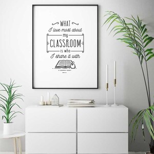 Teacher Classroom Poster Quote Poster What I Love Most About My ...