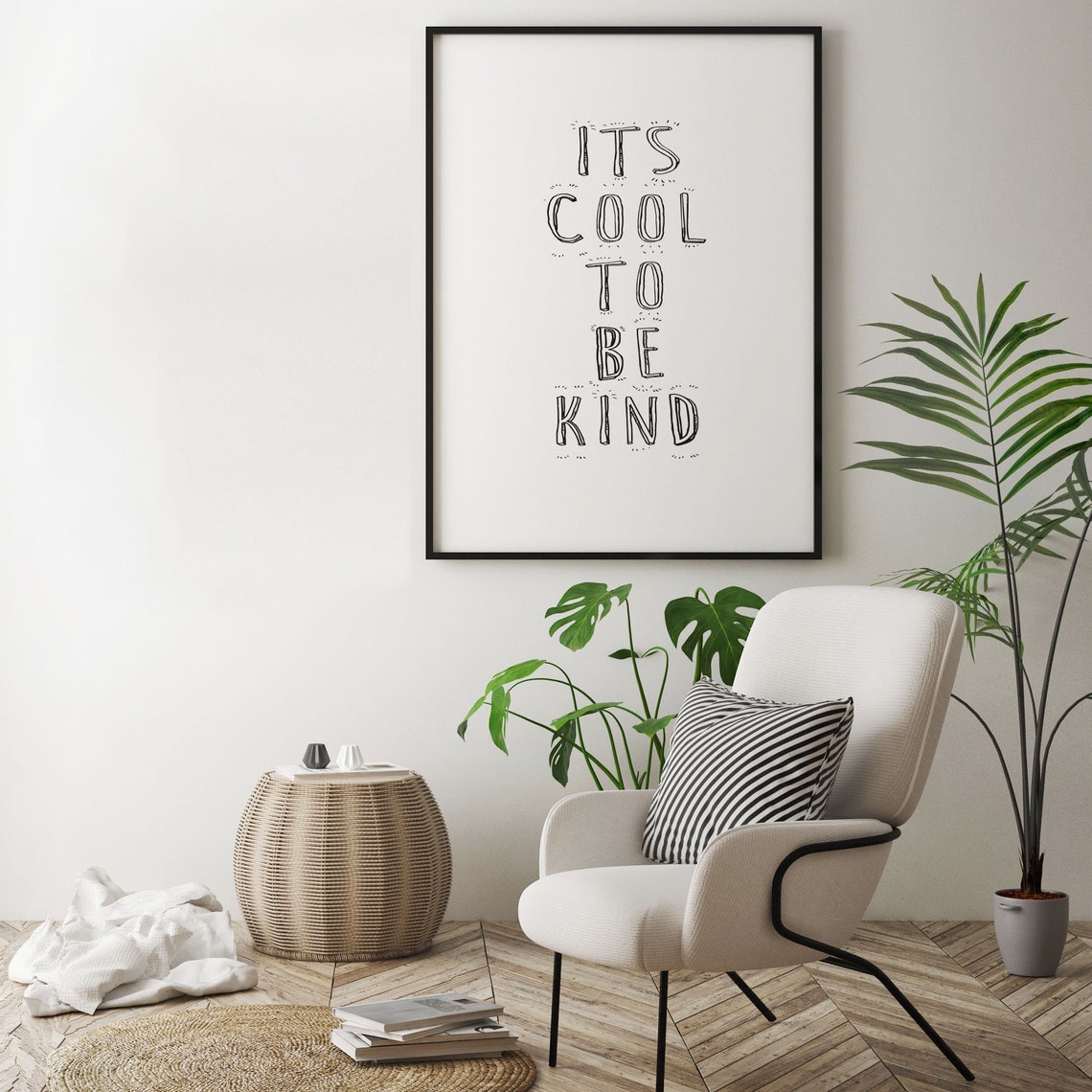 It's Cool to Be Kind Poster Art Inspirational Quotes - Etsy