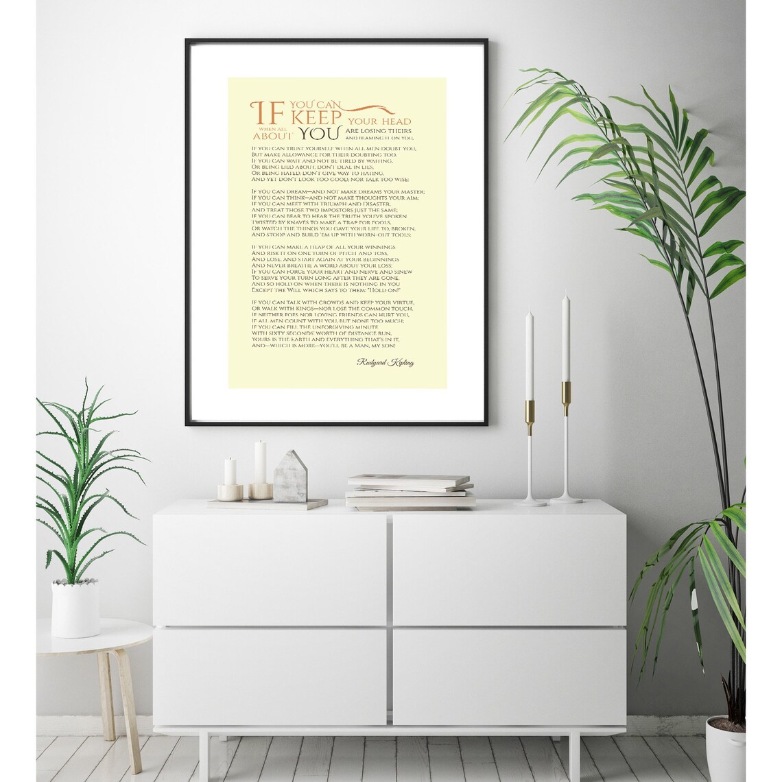IF Rudyard Kipling Poem Print You'll Be A Man If Poster - Etsy