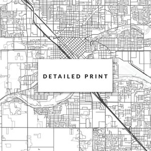 Modesto Map Print | Minimalistic Wall Art Poster | City Maps ...