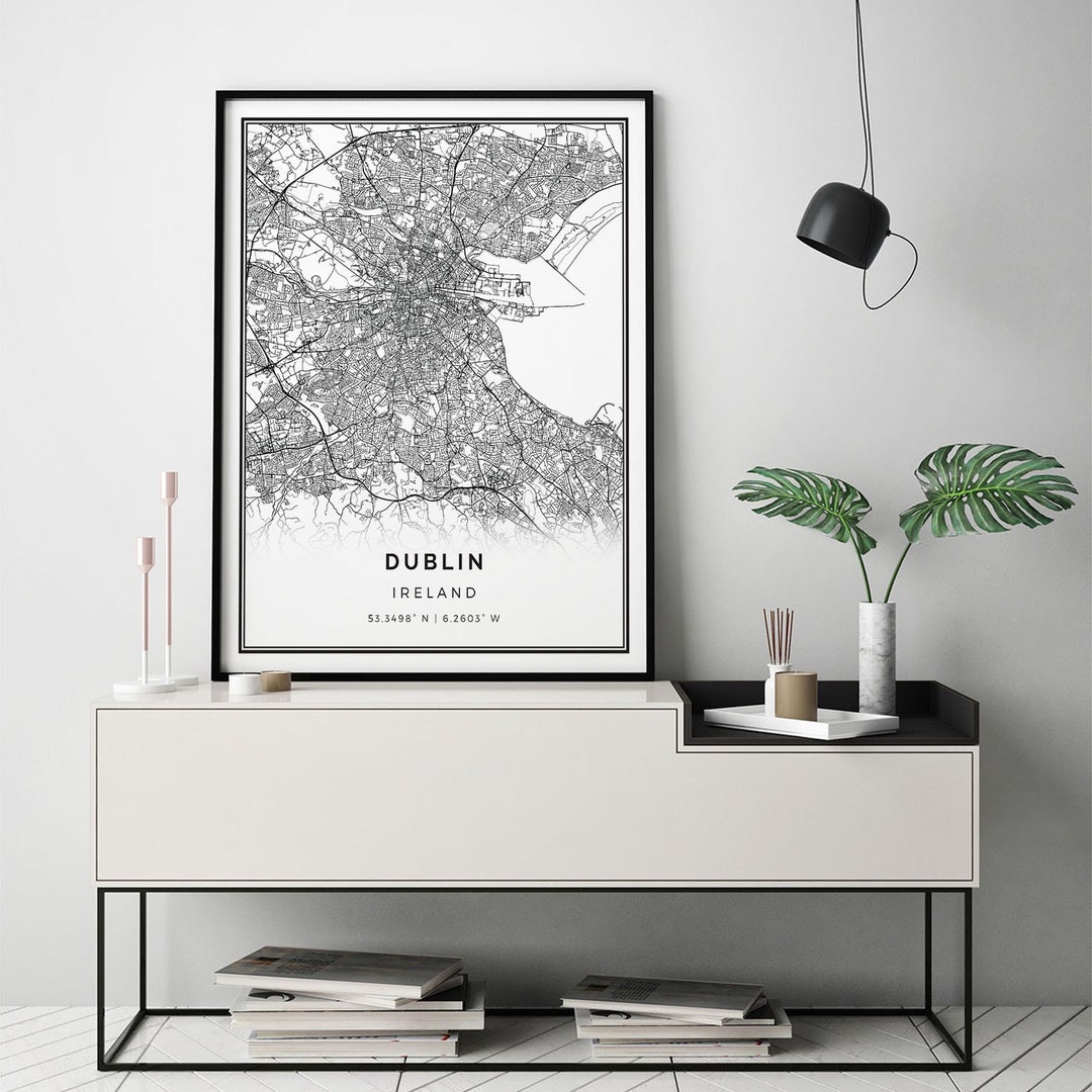 Dublin Map Print | Minimalistic Wall Art Poster | City Maps ...