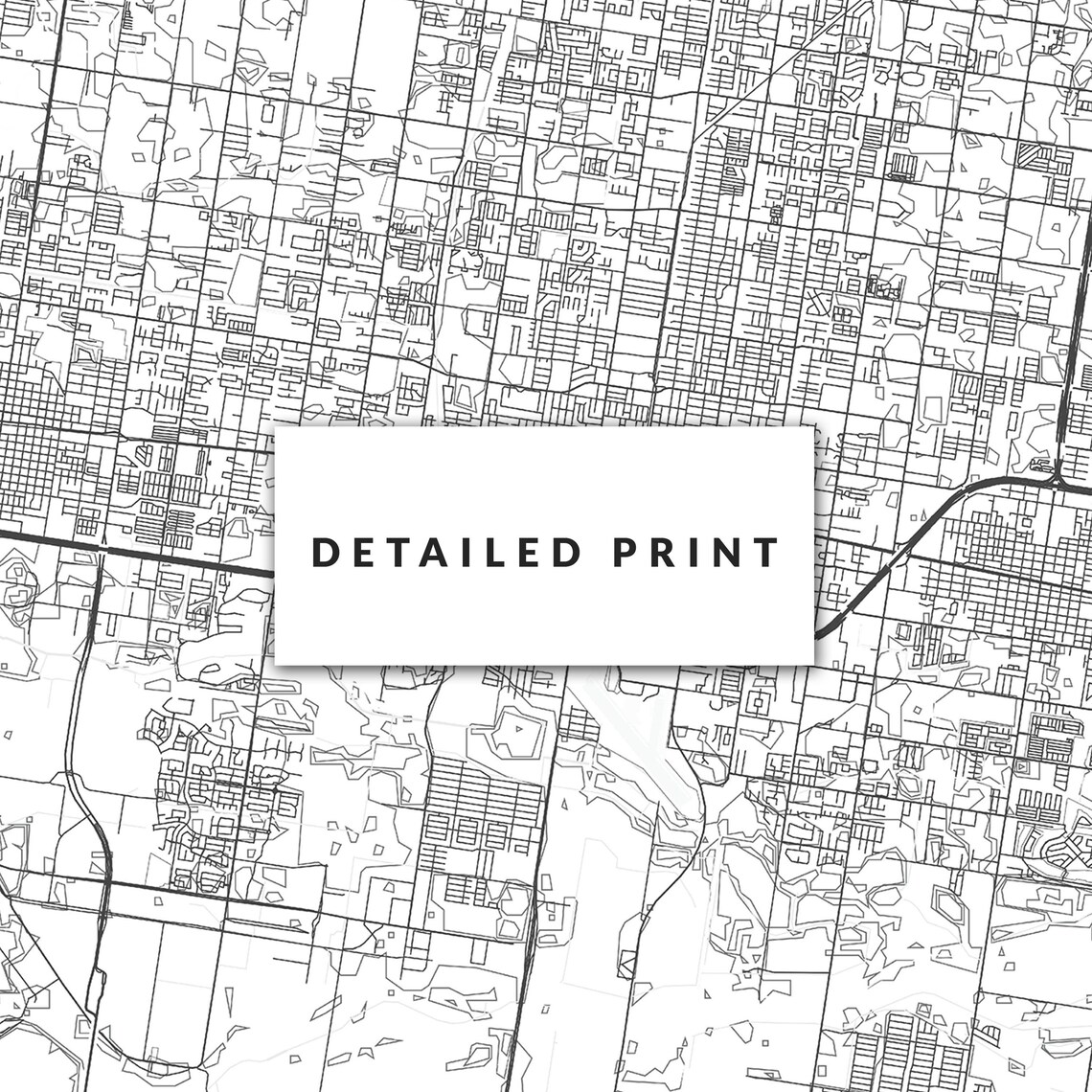 Mcallen Map Print Minimalistic Wall Art Poster City Maps - Etsy