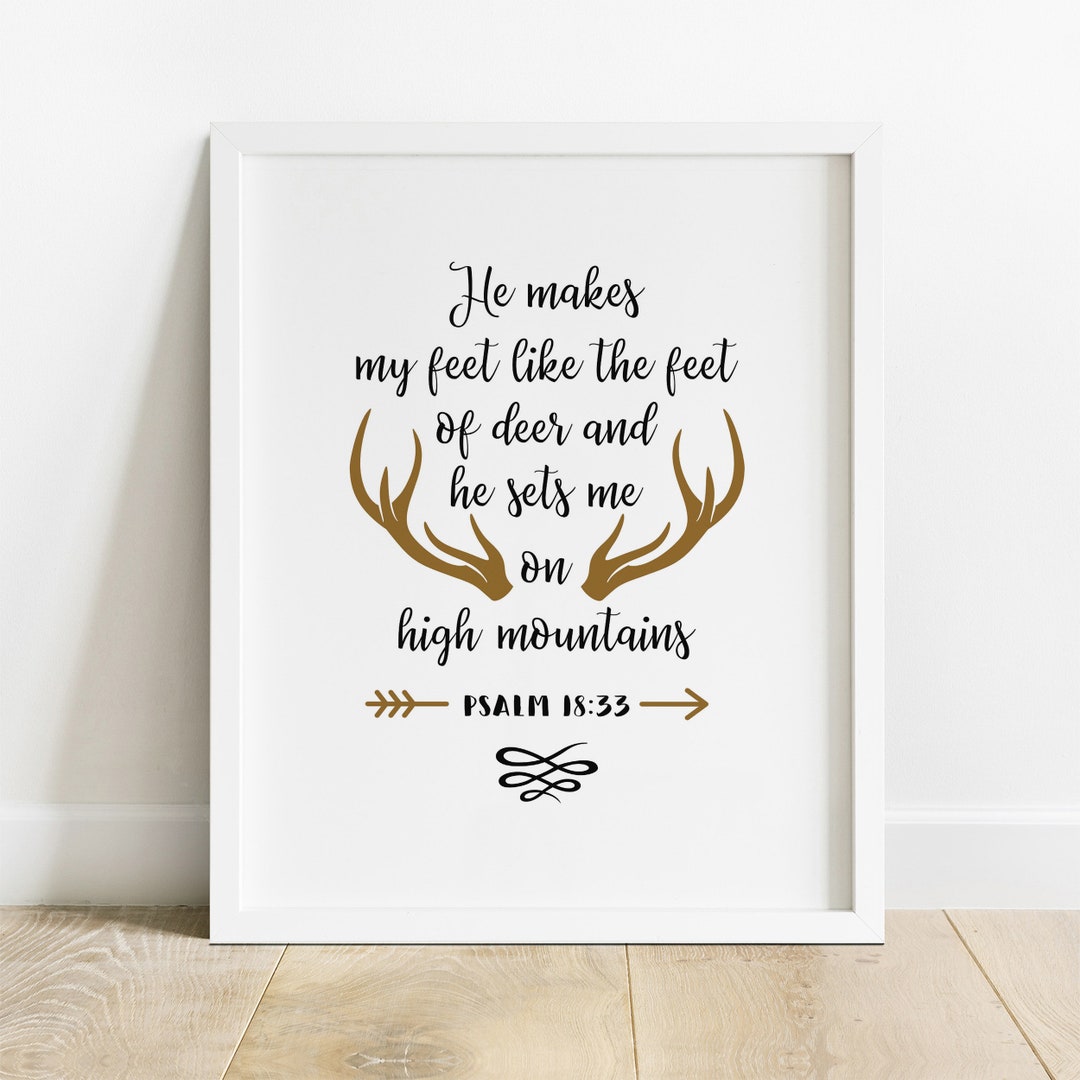 Poster Art, Deer Bible Verse, Deer Prints, Modern Christian Art ...