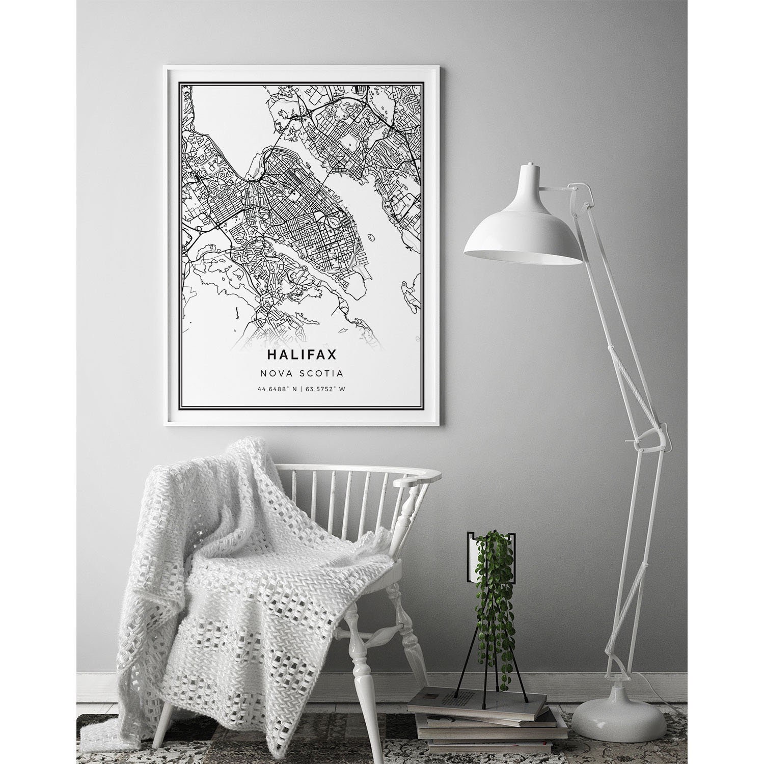Halifax Map Print Minimalistic Wall Art Poster City Maps - Etsy