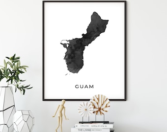 Guam NOAA Nautical Chart Map Art Poster Print Guam Map Guam - Etsy