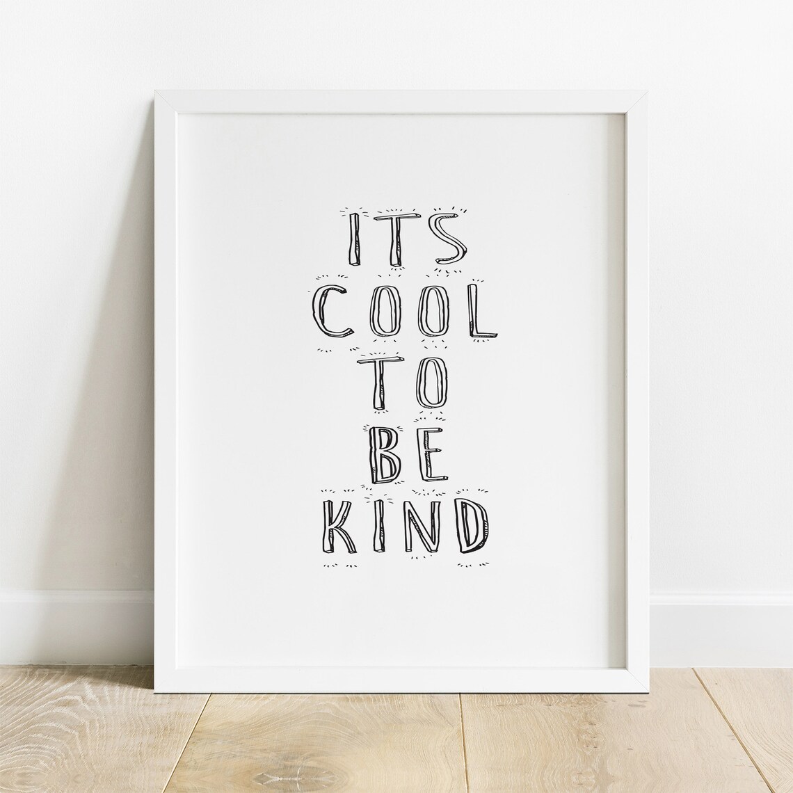 It's Cool to Be Kind Poster Art Inspirational Quotes - Etsy