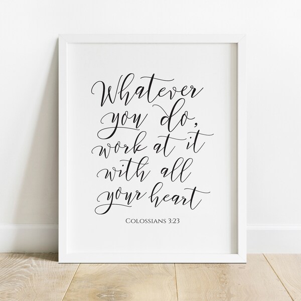 Colossians 3 23 - Etsy