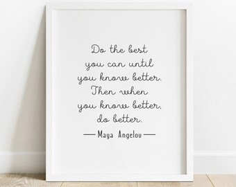 Maya Angelou Quote Print We Delight in the Beauty of the - Etsy