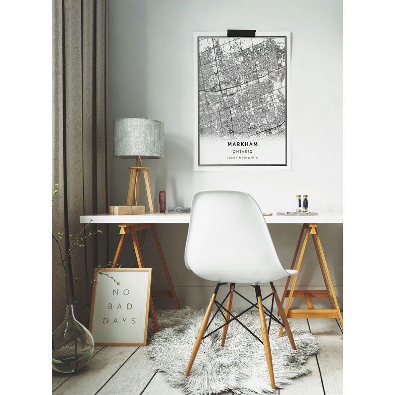 Markham Map Print Minimalistic Wall Art Poster City Maps - Etsy