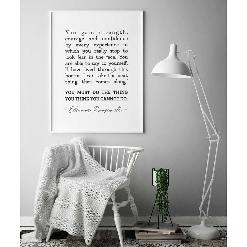 Eleanor Roosevelt Quote Print: Motivational Typewriter Art - Etsy