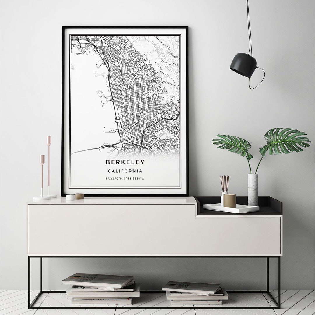 Berkeley Map Print | Minimalistic Wall Art Poster | City Maps ...