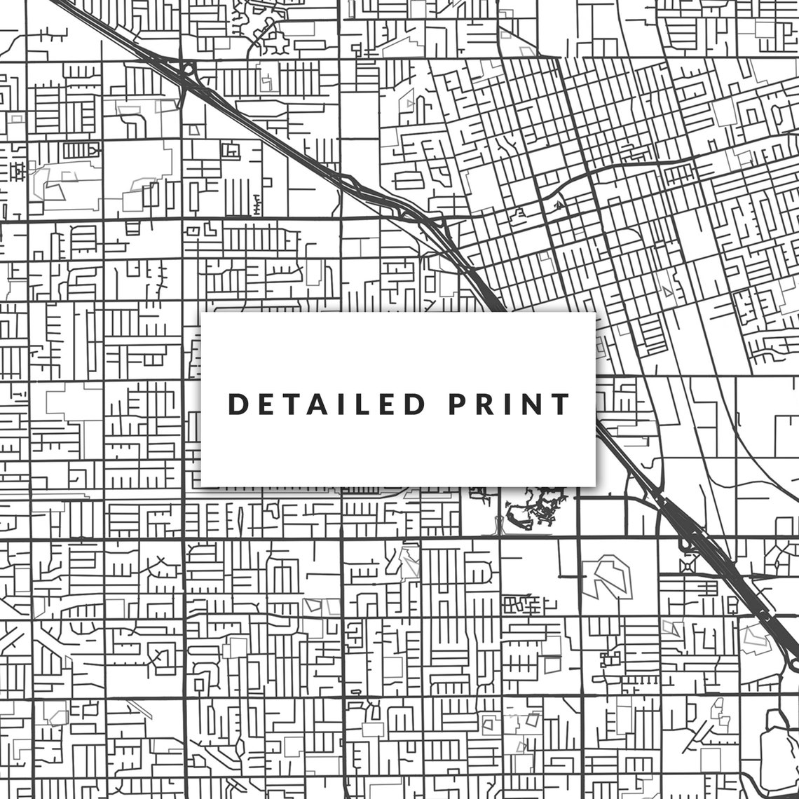 Anaheim Map Print Minimalistic Wall Art Poster City Maps | Etsy